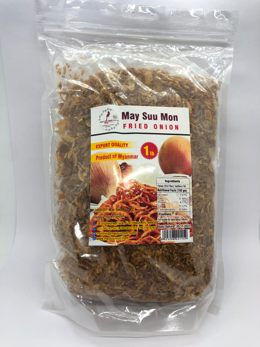 May Suu Mon Fried Shallots (မြန် မာ ကြက် သွန် နီ ကြော်) 1 lb – Myanmar Food USA