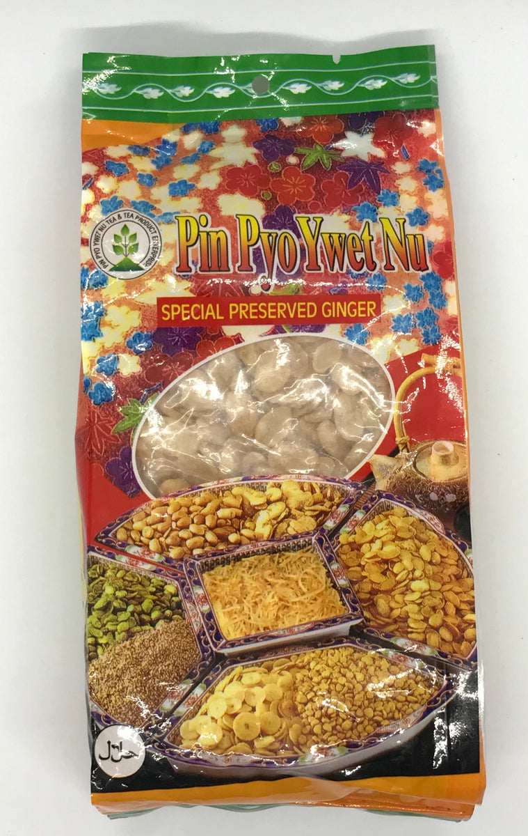 Pin Pyo Ywet Nu Special Preserved Ginger (ပင် ပျို ရွက် နု ဂျင်း သုတ် – Myanmar Food USA