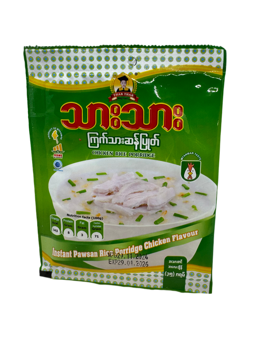 Thar Thar Instant Paw San Rice Porridge (Chicken Flavor) - သား သား ကြက ...