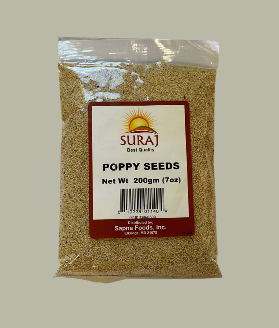 SURAJ Poppy Seeds (ဘိန်း စေ့) 200 gm – Myanmar Food USA