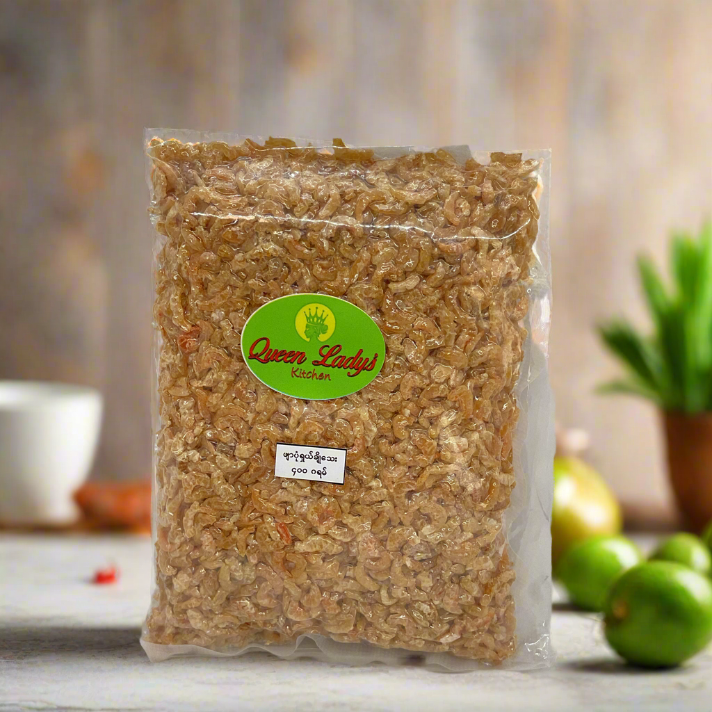 Queen Lady Myanmar Dried Shrimp Small Size(ဖျာပုံ ပုစွန်အချိုခြောက် အက ...
