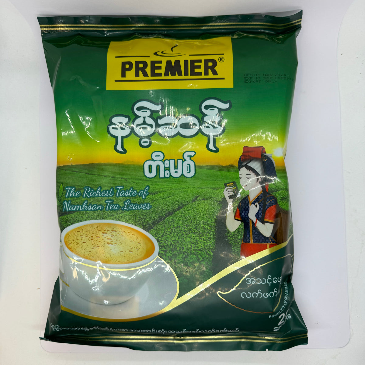 Premier Namhsan Tea Mix (20 Sachets) (နမ့် ဆန် တီး မစ်) – Myanmar Food USA