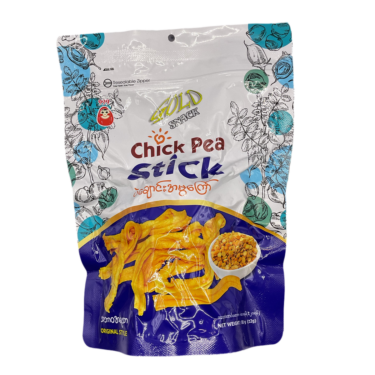 Gold Snack - Chick Pea Stick(ပဲချောင်းအမွကြော်) – Myanmar Food USA
