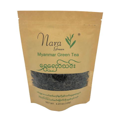 Nara Myanmar Green Tea(ရွှေလှော်သင်းလက်ဖက်ခြောက်) – Myanmar Food USA