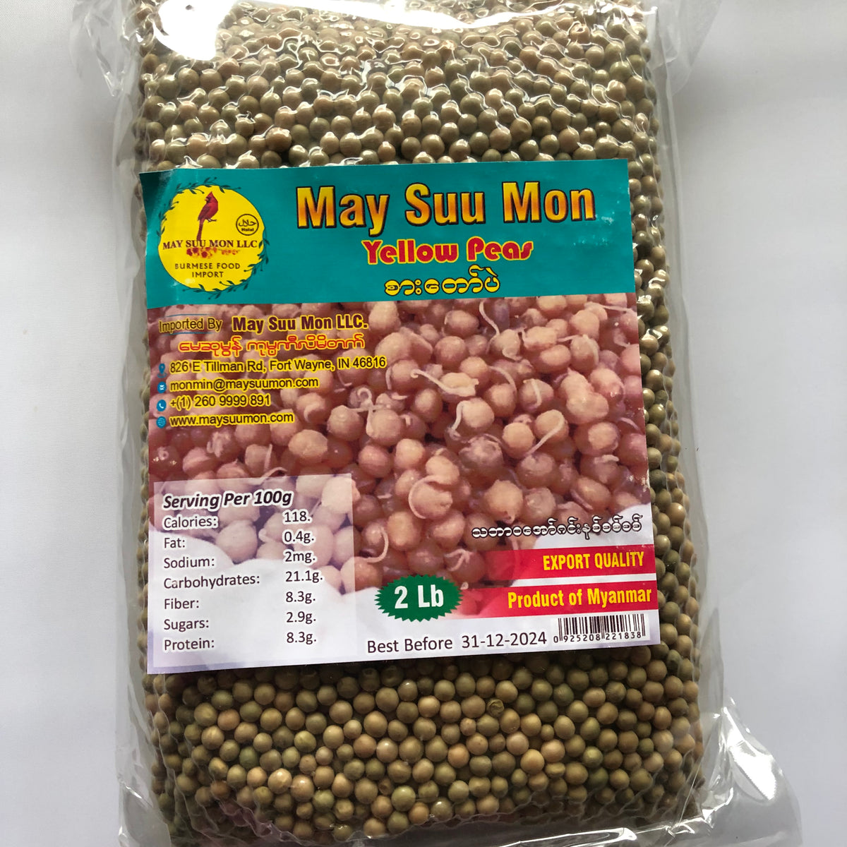 May Suu Mon Yellow Peas (မြန် မာ စား တော် ပဲ) 2 lb – Myanmar Food USA