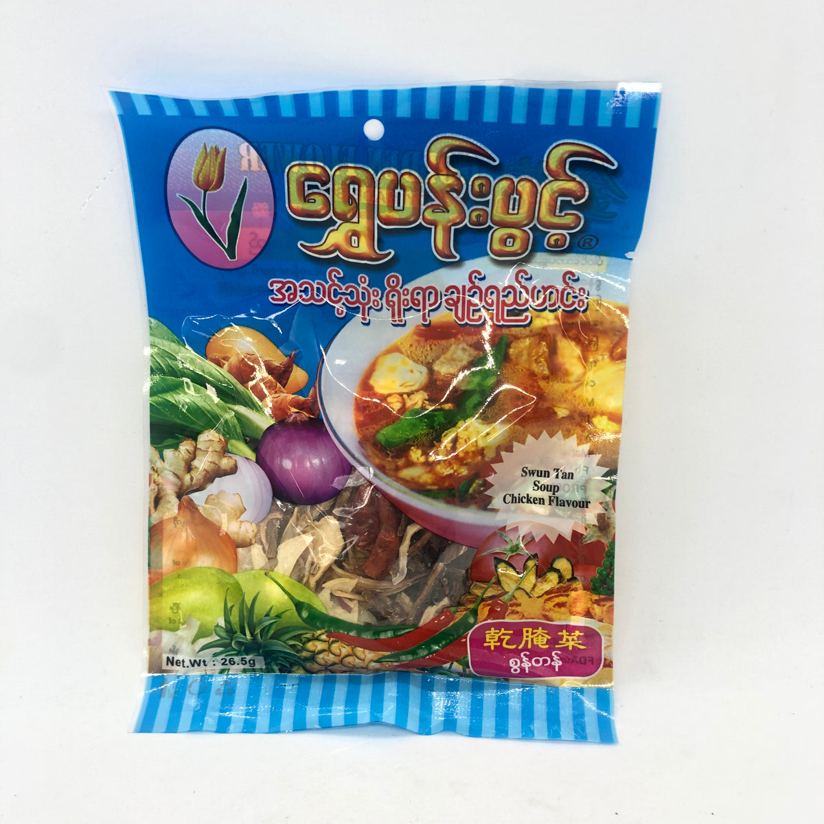 Shwe Pan Pwint Instant Chicken Mustard Leaf Soup - 10 pks (ရွေပန်းပွင့ ...