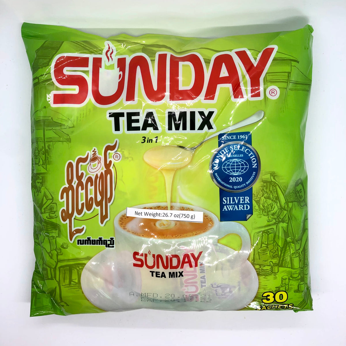 Sunday Tea Mix (Tea Shop Style) (30 sachets) (ဆန်းဒေးဆိုင်ဖျော ...